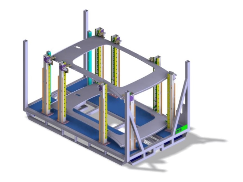 Automotive pillars | Metal racks with stacker pillars - Ferrero Automotive